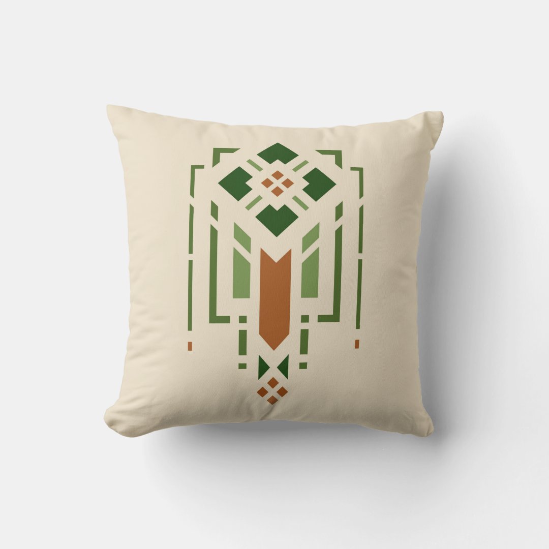 Prairie Stencil Throw Pillow | Zazzle