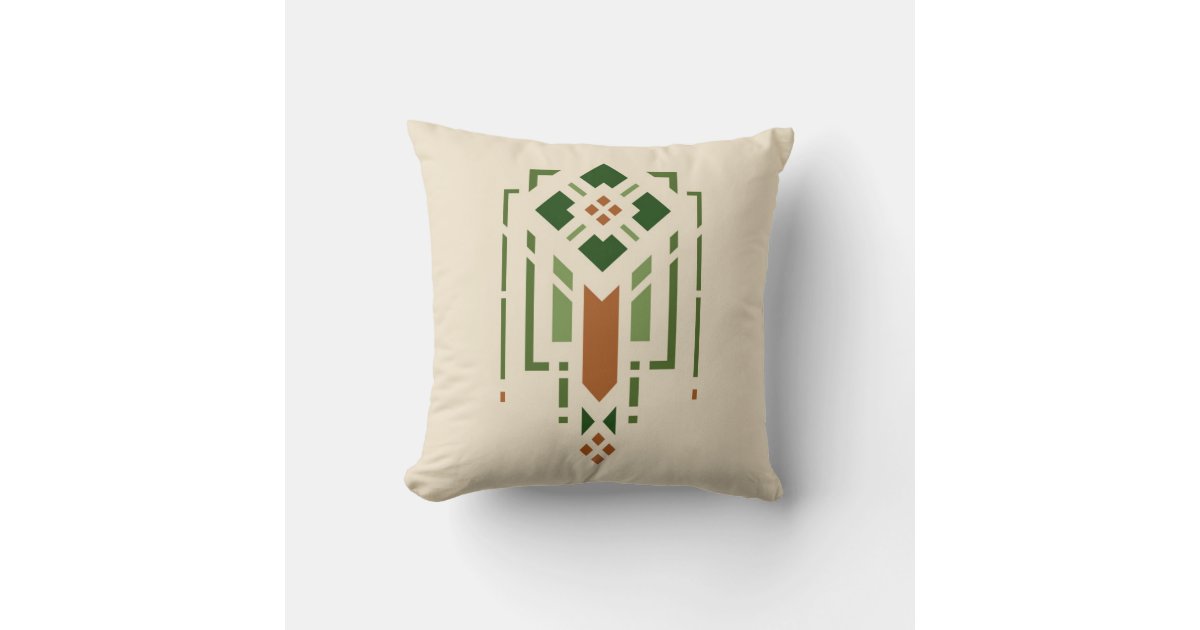 Prairie Stencil Throw Pillow | Zazzle