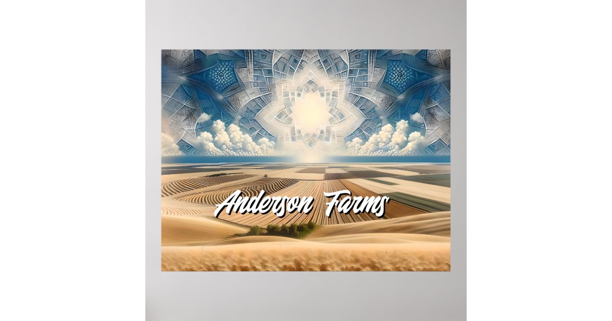 Prairie Wheat Farm Abstract Poster | Zazzle