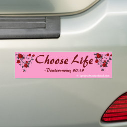 Praise Him N Pink Bible Quote Customize it Bumper Sticker | Zazzle