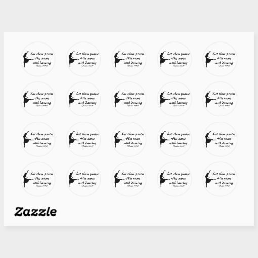 Praise Him With Dancing Stickers | Zazzle