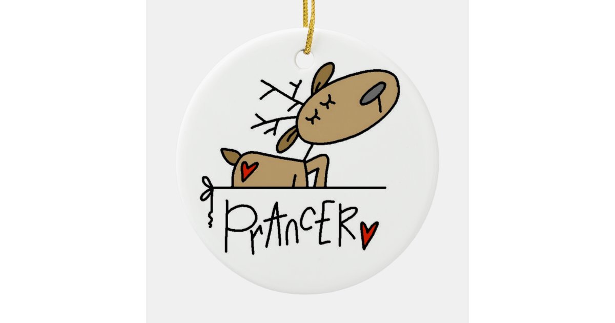 Prancer the Reindeer Christmas Keepsake Ornament | Zazzle