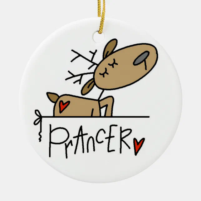 Prancer the Reindeer Christmas Keepsake Ornament | Zazzle