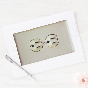 Prank Wall Outlet Decal Rectangular Sticker | Zazzle