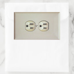 Prank Wall Outlet Decal Rectangular Sticker | Zazzle