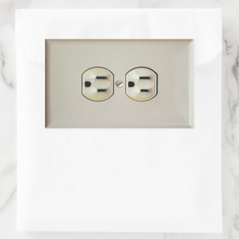 Prank Wall Outlet Decal Rectangular Sticker | Zazzle