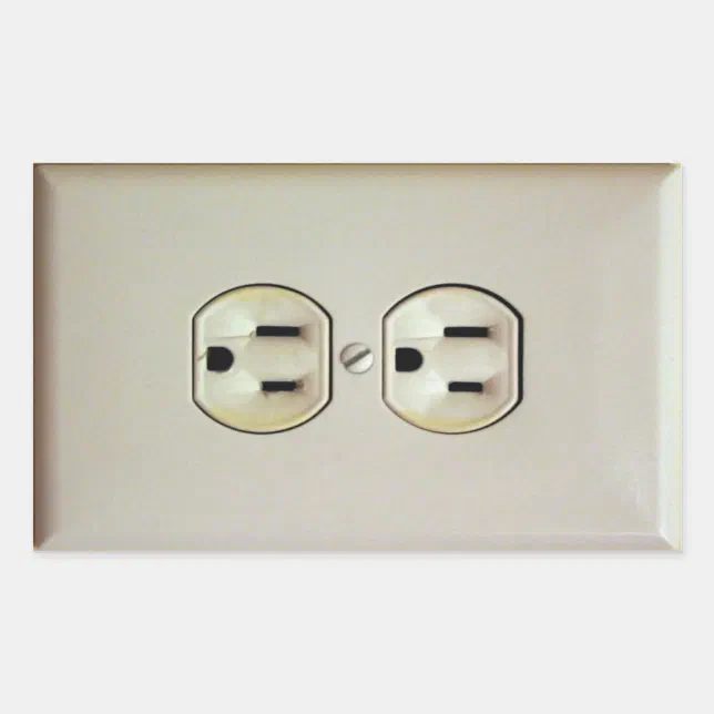 Prank Wall Outlet Decal Rectangular Sticker | Zazzle