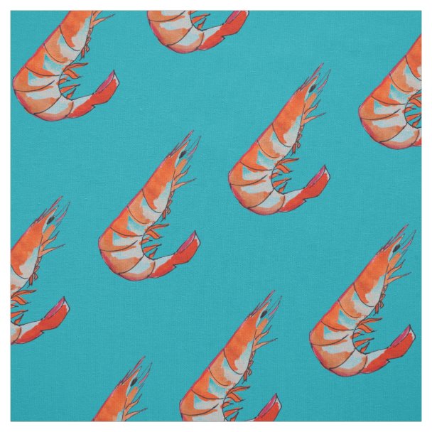 Shrimp Fabric | Zazzle