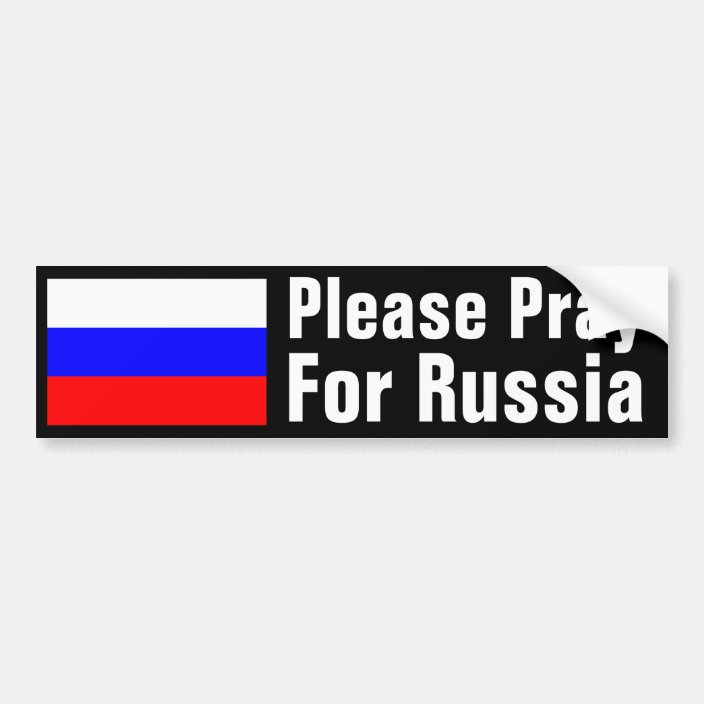 Pray for Russia Bumper Sticker | Zazzle.com