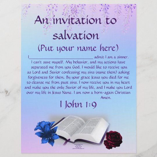 Pray of Invitation to Christ Personalized Paper | Zazzle.com