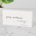 Pray Without Ceasing | Farmhouse Style Wood Sign | Zazzle