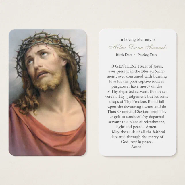 Prayer Cards | Crown of Thorns | Zazzle