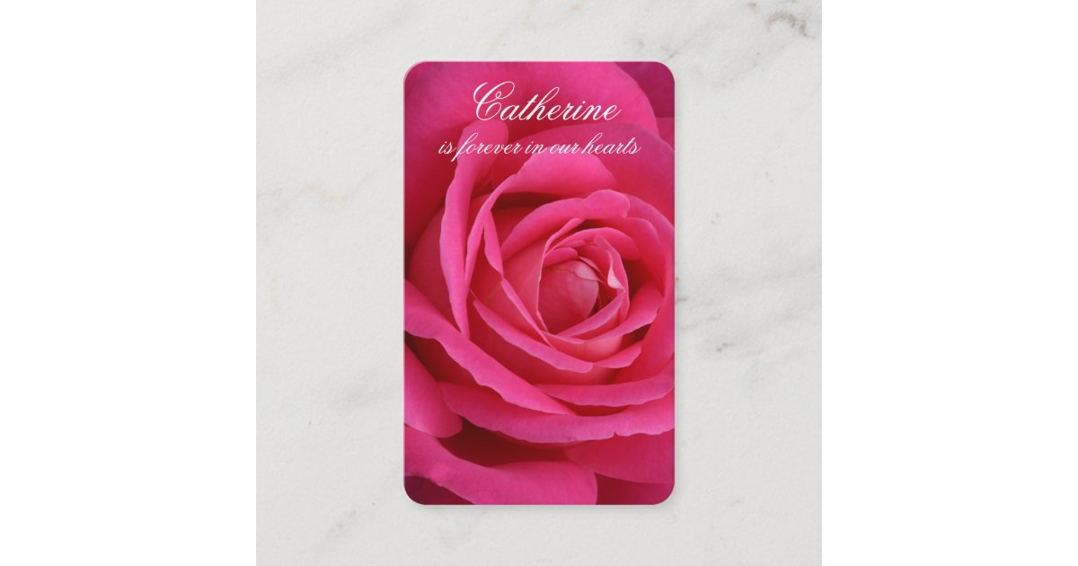 Prayer Cards | Deep Pink Rose | Zazzle