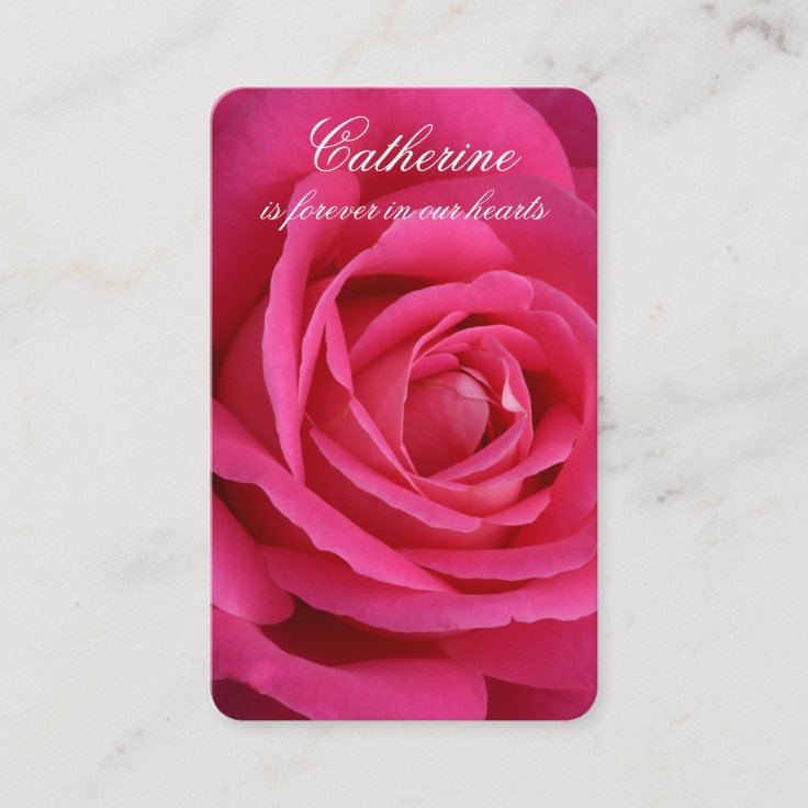 Prayer Cards | Deep Pink Rose | Zazzle