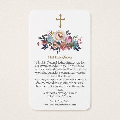 Prayer Cards | Hail Holy Queen | Zazzle