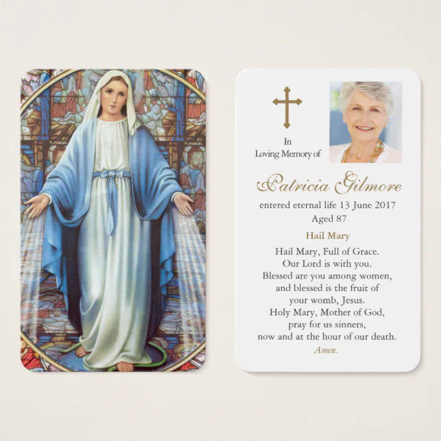 Prayer Cards | Hail Mary | Zazzle
