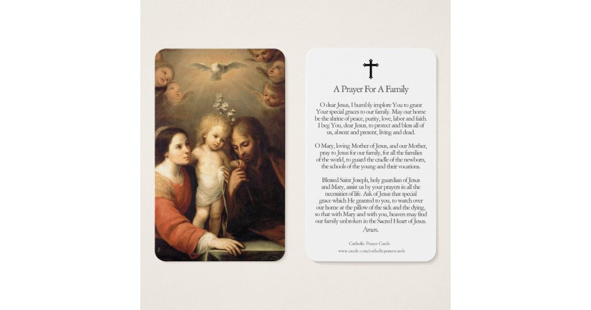Prayer Cards | Holy Family 01 | Zazzle