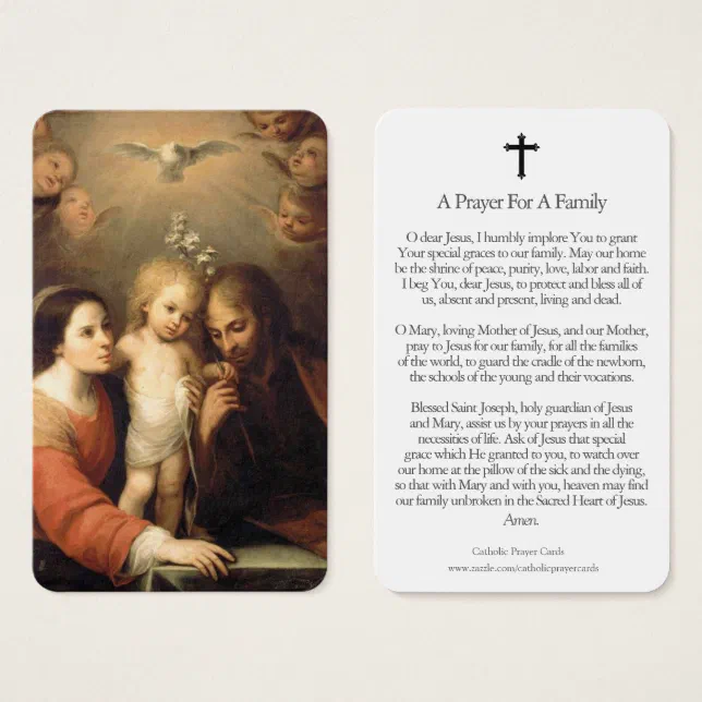 Prayer Cards | Holy Family 01 | Zazzle