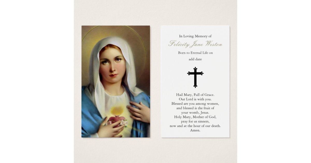 Prayer Cards | Italian Mary | Zazzle