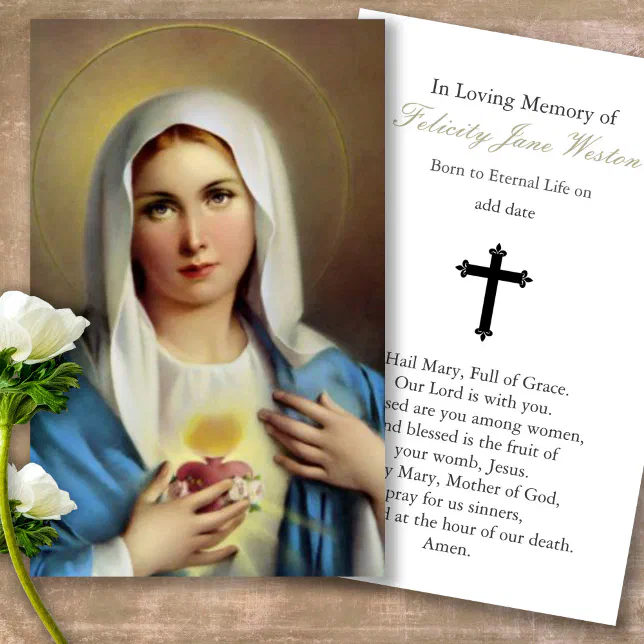 Prayer Cards | Italian Mary | Zazzle