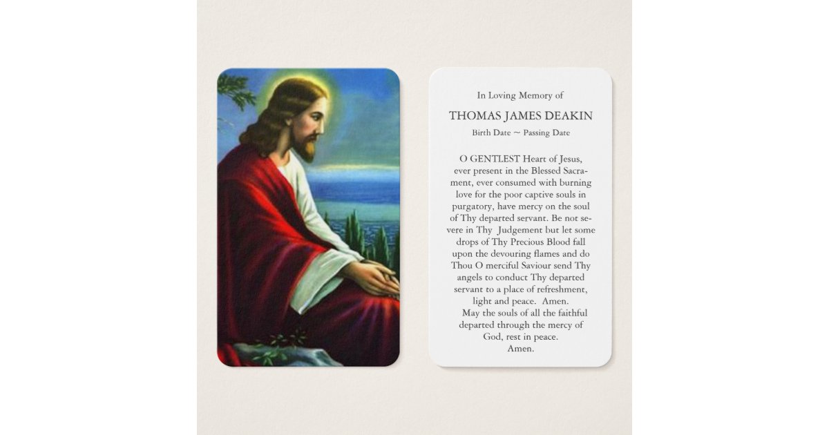 Prayer Cards | Jesus Christ Praying | Zazzle