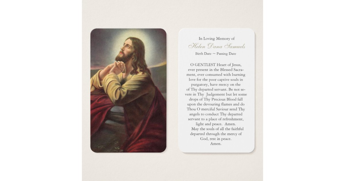 Prayer Cards | Jesus Praying 1 | Zazzle