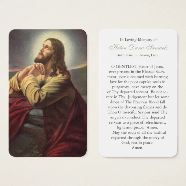 Prayer Cards | Jesus Praying 1 | Zazzle