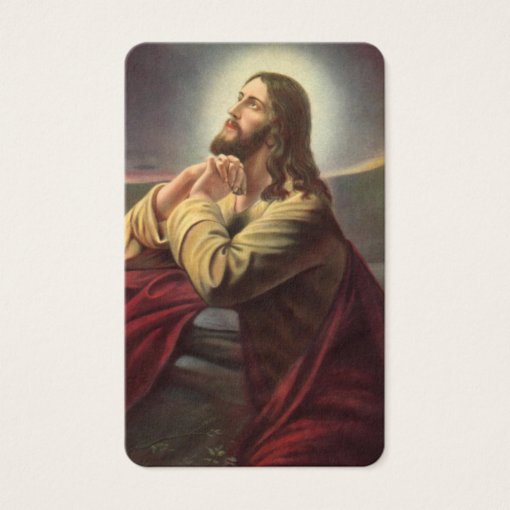 Prayer Cards | Jesus Praying 1 | Zazzle
