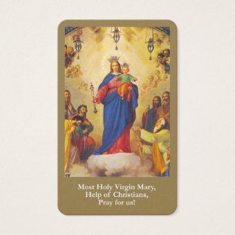 Prayer Cards | Mary Help of Christians | Zazzle