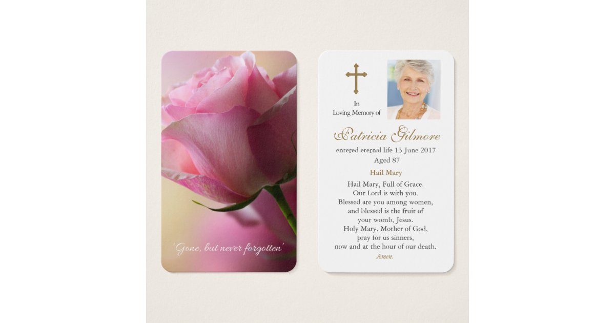 Prayer Cards | Pink Rose 1 | Zazzle