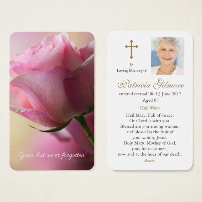Prayer Cards | Pink Rose 1 | Zazzle