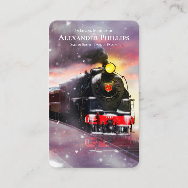Prayer Cards | Railway Train Deluxe | Zazzle