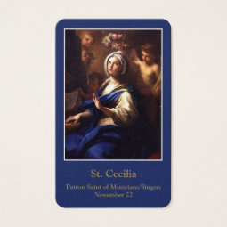 Prayer Cards | Saint Cecilia | Zazzle