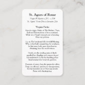 Prayer Cards | St Agnes of Rome 2 | Zazzle