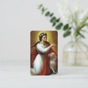 Prayer Cards | St Agnes of Rome 2 | Zazzle
