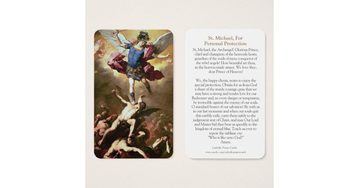 Prayer Cards | St. Michael 1 | Zazzle