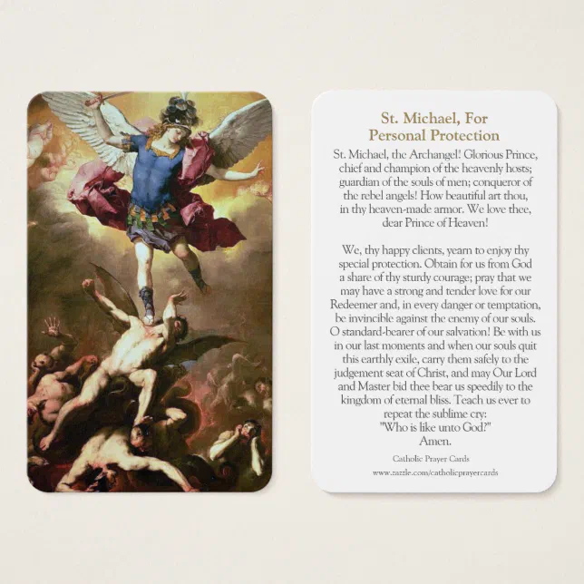 Prayer Cards | St. Michael 1 | Zazzle