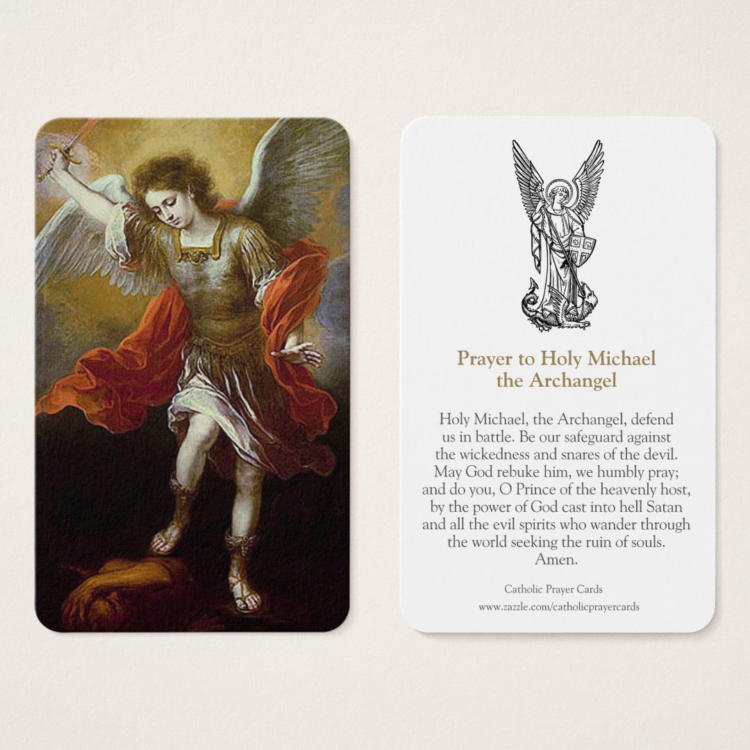Prayer Cards | St. Michael 2 | Zazzle