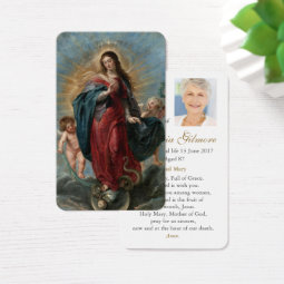 Prayer Cards | The Immaculate Conception | Zazzle