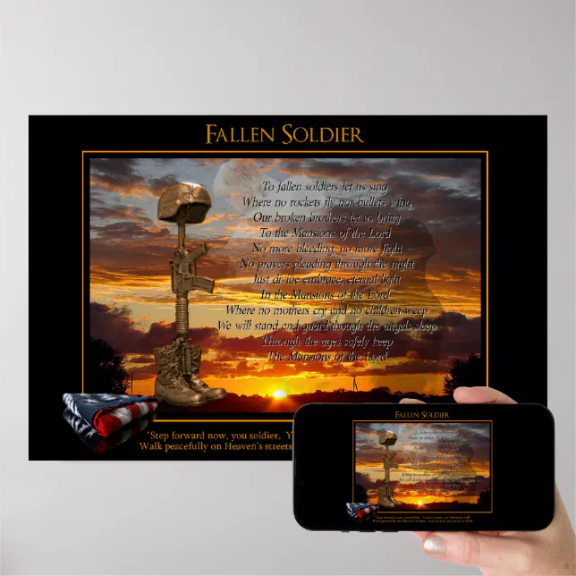 Prayer for a Fallen Soldier Poster | Zazzle