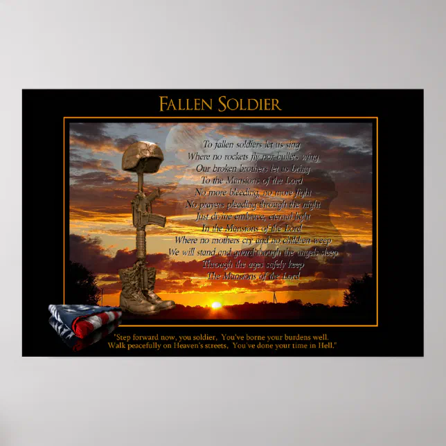 Prayer for a Fallen Soldier Poster | Zazzle