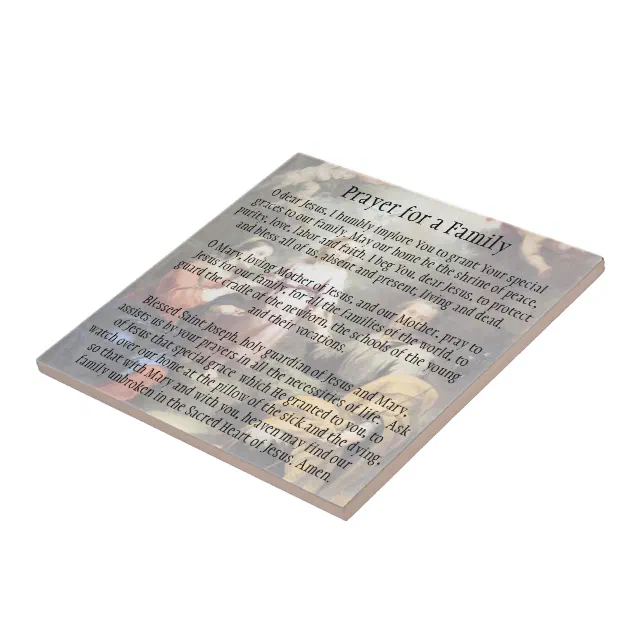 Prayer for a Family Tile | Zazzle