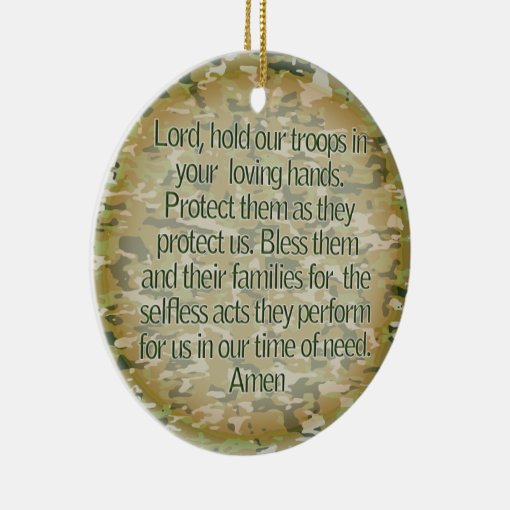 PRAYER FOR OUR SOLDIERS - US MILITARY CERAMIC ORNAMENT | Zazzle