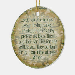 PRAYER FOR OUR SOLDIERS - US MILITARY CERAMIC ORNAMENT | Zazzle