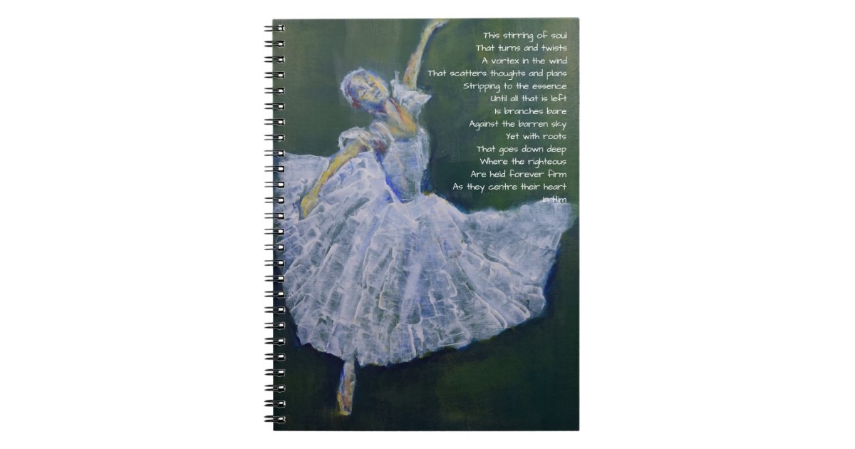 Prayer journal with ballerina & poetry | Zazzle