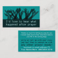 Prayer Ministry Testimony.Praise Report Handout Business Card | Zazzle