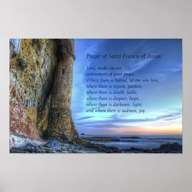 Prayer of Saint Francis of Assisi Poster | Zazzle
