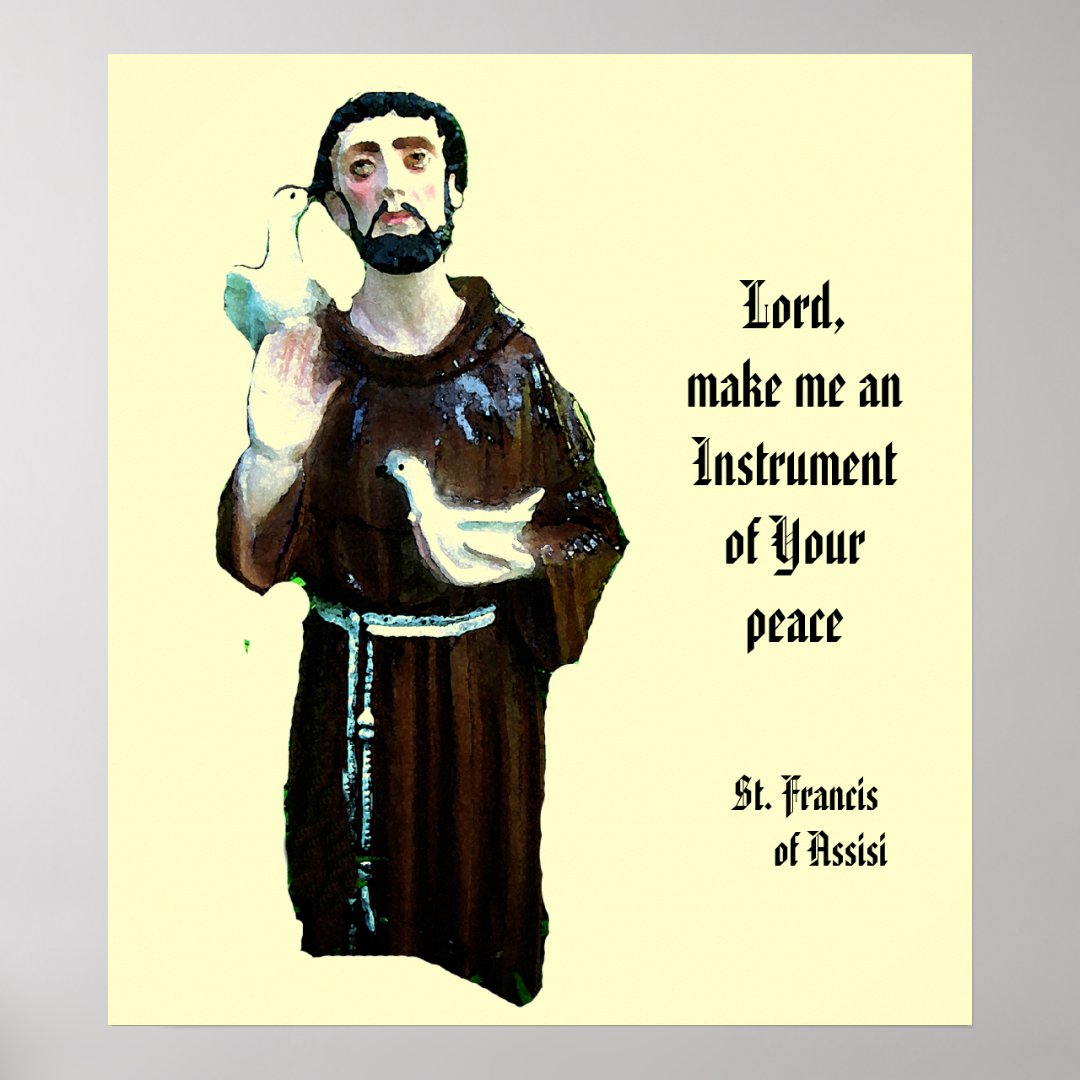 Prayer of Saint Francis Poster | Zazzle
