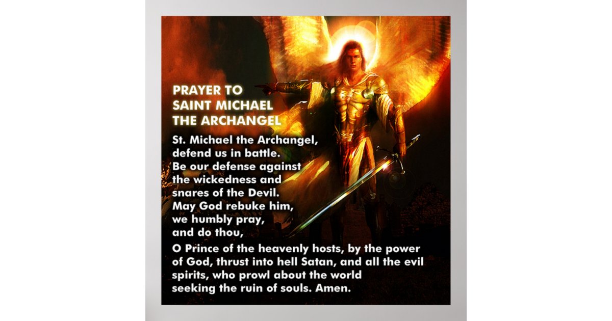 Prayer of St. Michael Poster | Zazzle