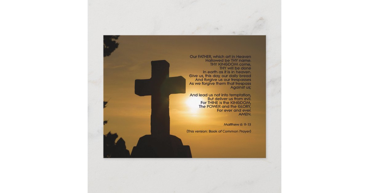 Prayer - Our Father (Pater Noster) Postcard | Zazzle